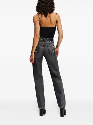 Karl Lagerfeld Distressed Straight Jeans