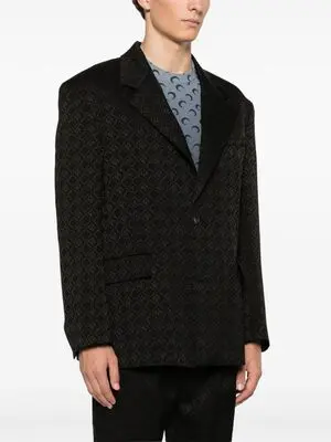 MARINE SERRE Moon Diamond-jacquard Blazer