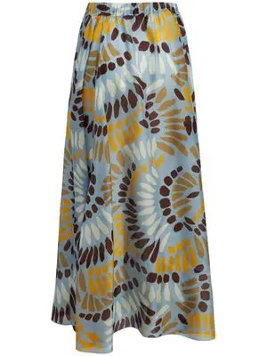 JUCCA Printed Silk Skirt