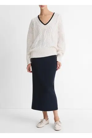 Vince Cable-knit Wool-cashmere Oversized Sweater
