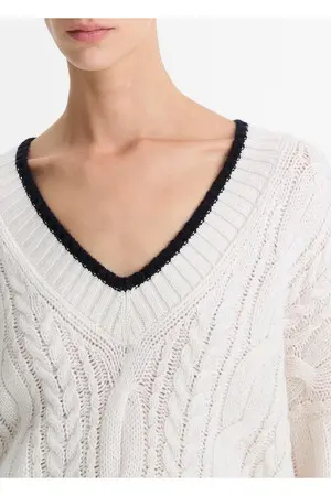 Vince Cable-knit Wool-cashmere Oversized Sweater