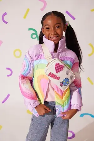 LOLA + THE BOYS Rainbow Heart Puffer