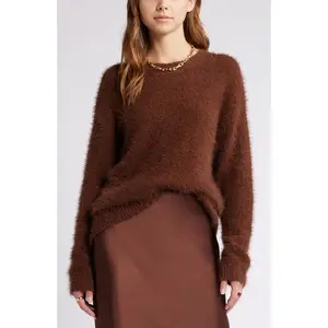 OPEN EDIT Relaxed Fit Sweater - Brown Soil