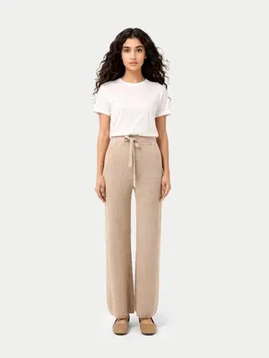 Gobi Cashmere Textured Knit Cashmere Pants