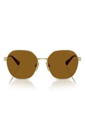 VOGUE 55mm Irregular Sunglasses - Pale Gold Polarized