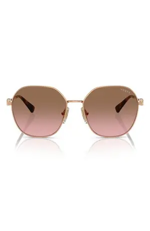 VOGUE 55mm Irregular Sunglasses - Rose Gold