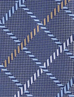 OAK HILL BY DXL Oak Hill Grid Patterned Neck Tie - Blue