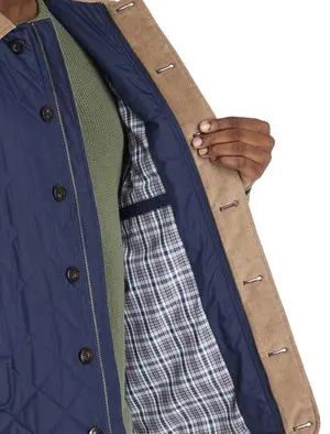 OAK HILL BY DXL Quilted Walking Coat - Peacoat