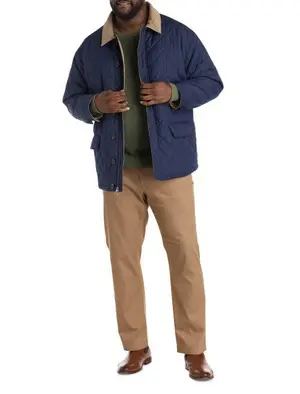OAK HILL BY DXL Quilted Walking Coat - Peacoat