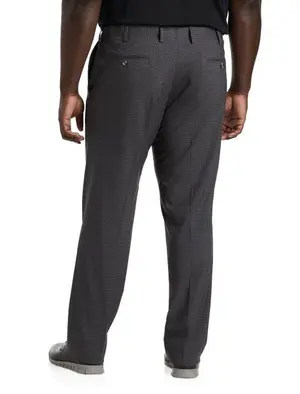 OAK HILL BY DXL Waist-relaxer Mini Plaid Dress Pants