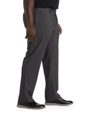 OAK HILL BY DXL Waist-relaxer Mini Plaid Dress Pants