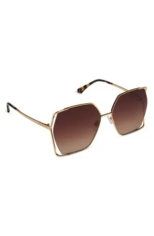 DIFF Eyewear Donna Iv 61mm Gradient Square Sunglasses - Brown Gradient