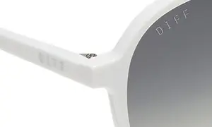 DIFF Tosca Ii 56mm Aviator Sunglasses - Grey Gradient Silver Flash