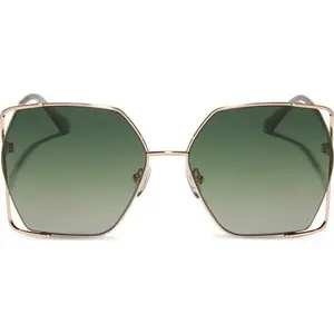 DIFF Donna Iv 61mm Gradient Polarized Sunglasses - Champagne/cool Matcha