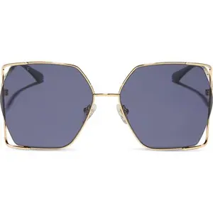 DIFF DIFF Donna IV 61mm Gradient Polarized Sunglasses Gold / Midnight