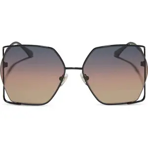 DIFF DIFF Donna IV 61mm Gradient Polarized Sunglasses Twilight Gradient