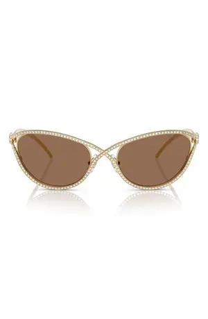 SWAROVSKI Swarovski 58mm Cat Eye Sunglasses Gold