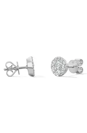 Hearts On Fire Tessa Circle Stud Earrings - 0.50 Ctw White Gold/ Diamond