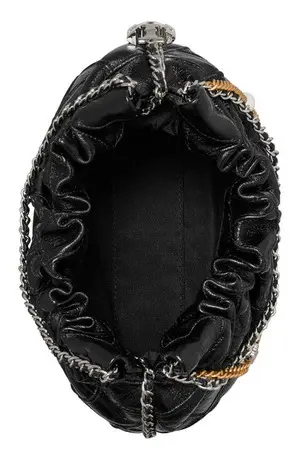 Tory Burch Mini Fleming Distressed Leather Hobo Bag