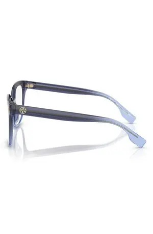 Tory Burch 53mm Square Eyeglasses - Blue Gradient