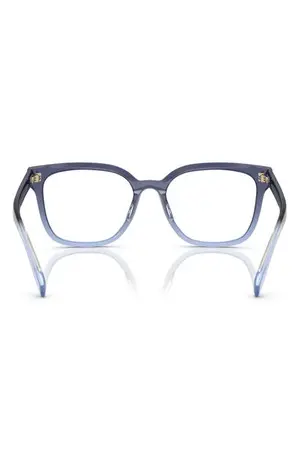 Tory Burch 53mm Square Eyeglasses - Blue Gradient