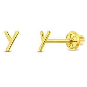 Letter Stud Earrings
