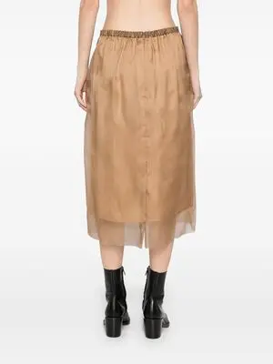 JNBY Layered A-line Skirt - Brown