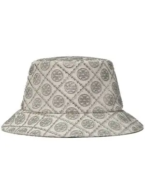 Tory Burch Embellished Bucket Hat - Grey