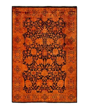 Bloomingdale'S Fine Vibrance M1151 Area Rug, 4'1 X 6'1 - Orange