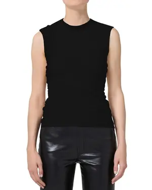 AGOLDE Ester Ruched Top - Black