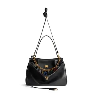 Balenciaga Rodeo Medium Handbag With Charms - Black