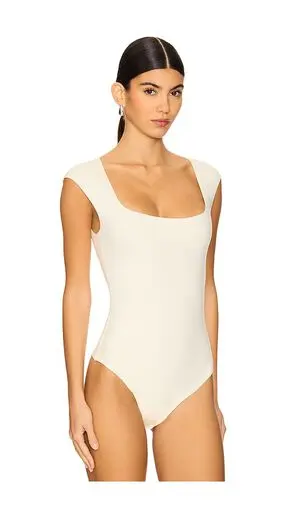 Commando Neoprene Cap Sleeve Bodysuit - Ivory