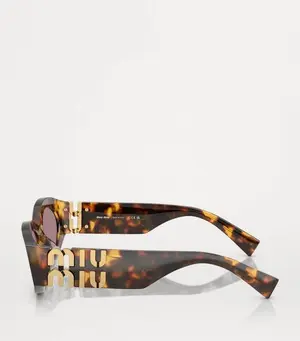 Miu Miu Acetate Oval Sunglasses - Brown