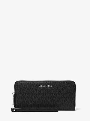 Michael Kors Large Logo Continental Wallet In - One Size By Black