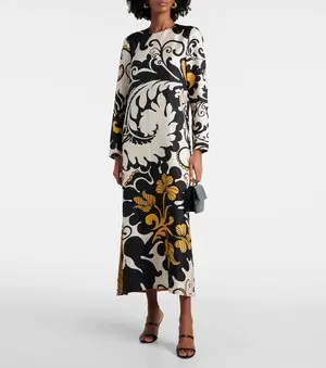 La DoubleJ Swing Printed Midi Dress