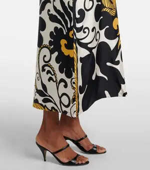 La DoubleJ Swing Printed Midi Dress