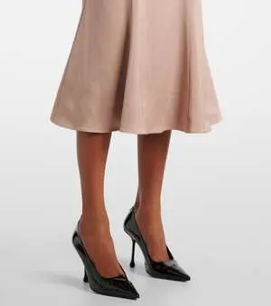 Roland Mouret Belted Satin Crêpe Midi Dress