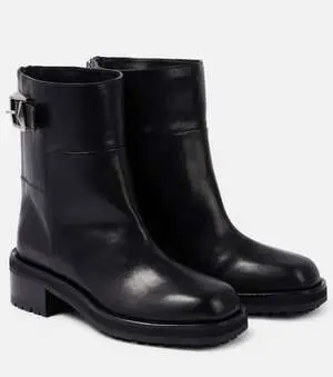 JIMMY CHOO Brooklyn 50 Leather Ankle Boots - Black