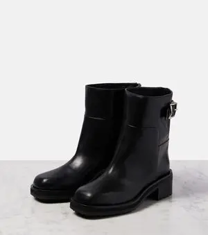 JIMMY CHOO Brooklyn 50 Leather Ankle Boots - Black