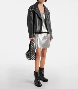 JIMMY CHOO Leather Ankle Boots - Black