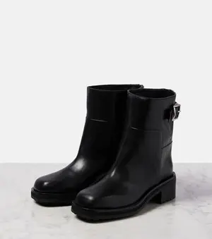JIMMY CHOO Brooklyn 50 Leather Ankle Boots - Black