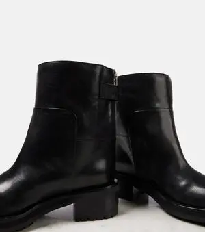JIMMY CHOO Brooklyn 50 Leather Ankle Boots - Black