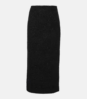 Roland Mouret Bouclé Pencil Skirt - Black
