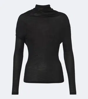 Victoria Beckham Draped Jersey Top - Black