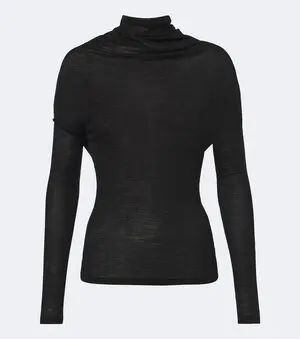 Victoria Beckham Draped Jersey Top - Black