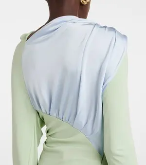 Victoria Beckham Sleeveless Draped Jersey Top