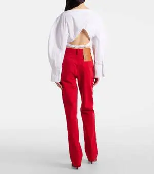 Jacquemus De-nîmes High-rise Straight Jeans - Red