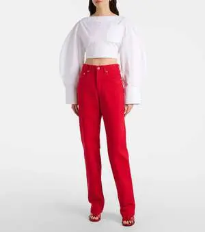 Jacquemus De-nîmes High-rise Straight Jeans - Red