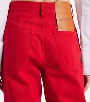 Jacquemus De-nîmes High-rise Straight Jeans - Red