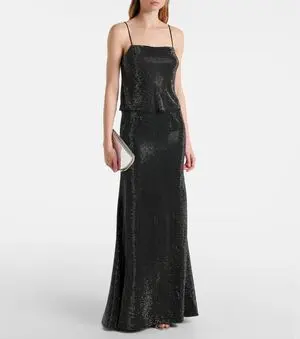 Roland Mouret Embellished Silk Chiffon Camisole